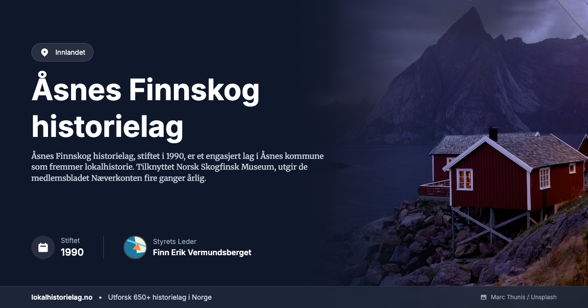 Åsnes Finnskog historielag i Innlandet | lokalhistorielag.no