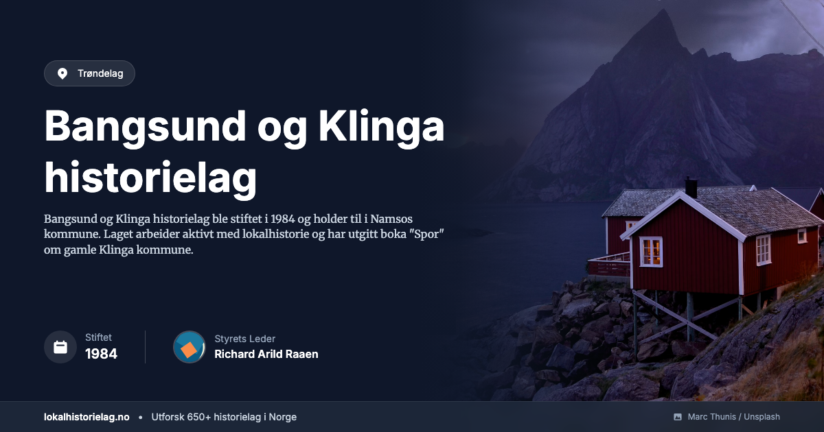 Bangsund og Klinga historielag i Trøndelag | lokalhistorielag.no