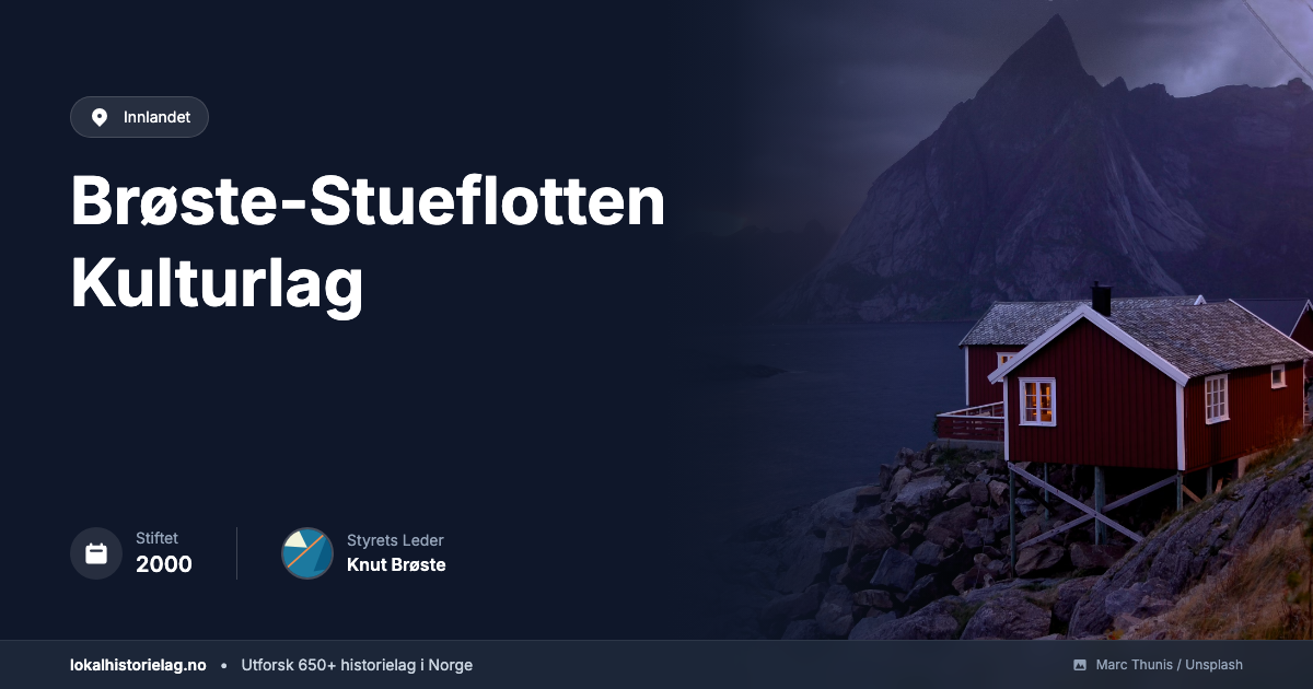 Brøste-Stueflotten Kulturlag i Innlandet | lokalhistorielag.no