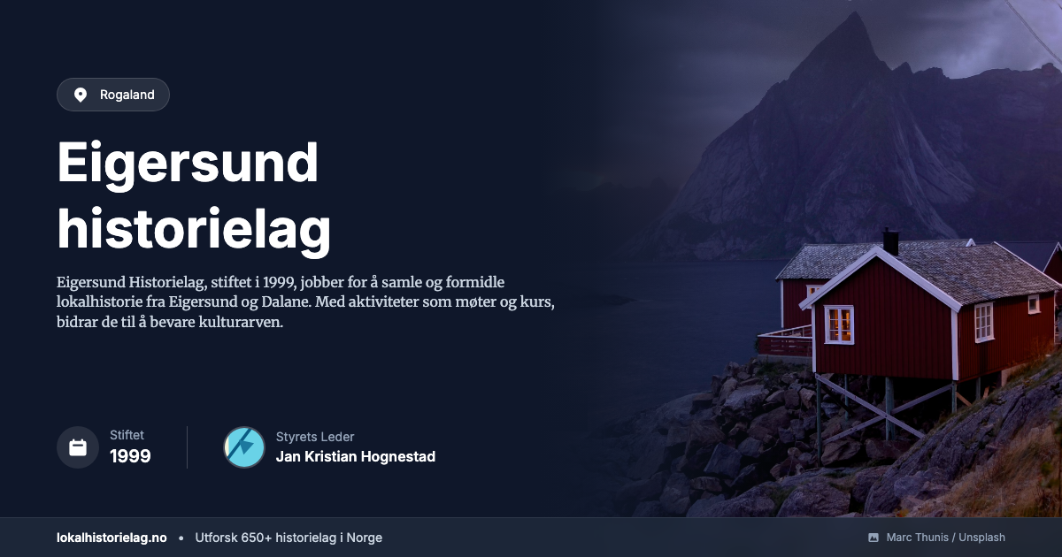 Eigersund historielag i Rogaland | lokalhistorielag.no