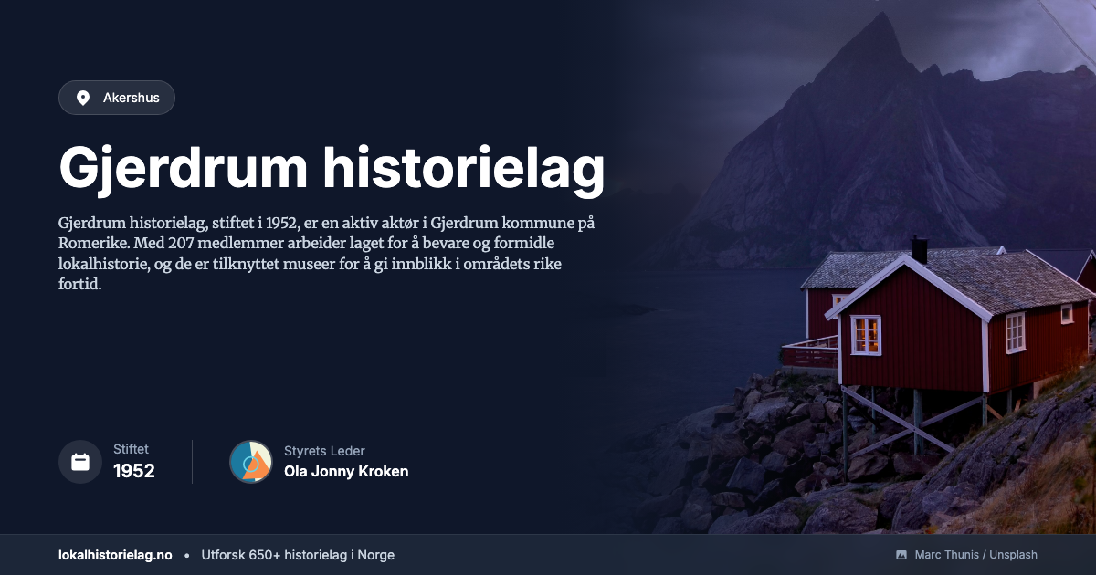 Gjerdrum historielag i Akershus | lokalhistorielag.no