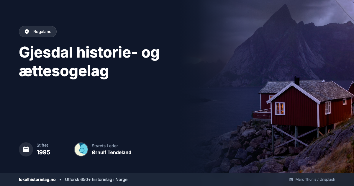 Gjesdal historie- og ættesogelag i Rogaland | lokalhistorielag.no
