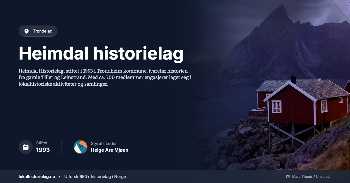 Heimdal historielag i Trøndelag | lokalhistorielag.no