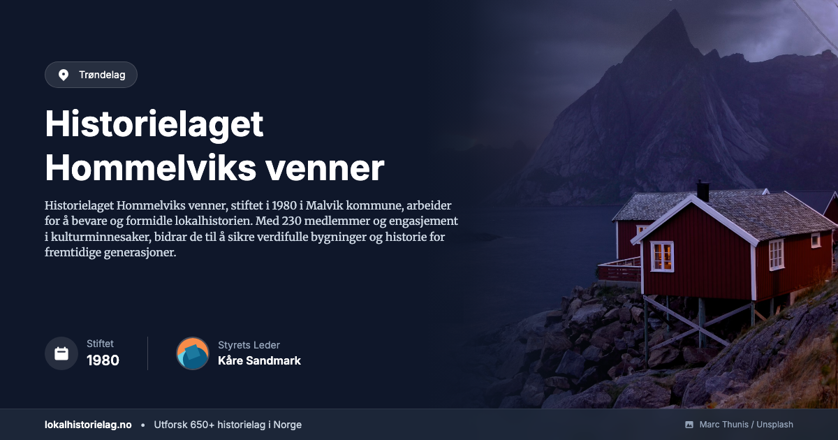 Historielaget Hommelviks venner i Trøndelag | lokalhistorielag.no