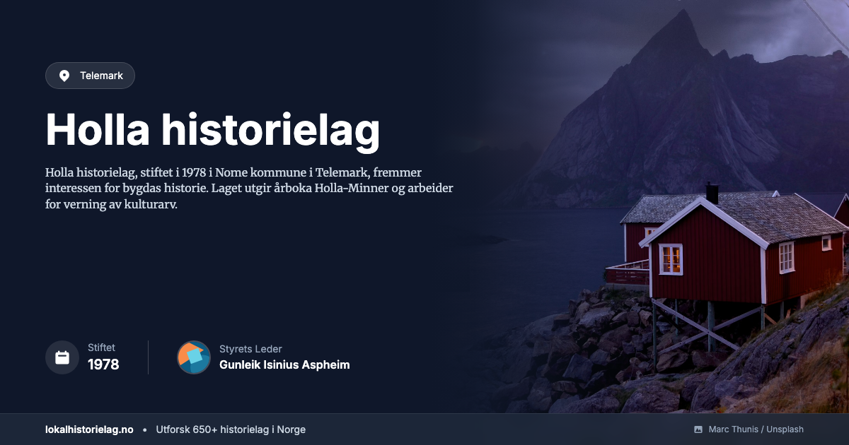 Holla historielag i Telemark | lokalhistorielag.no