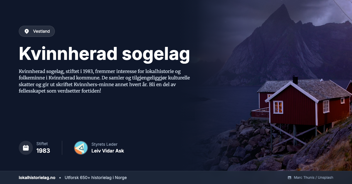 Kvinnherad sogelag i Vestland | lokalhistorielag.no