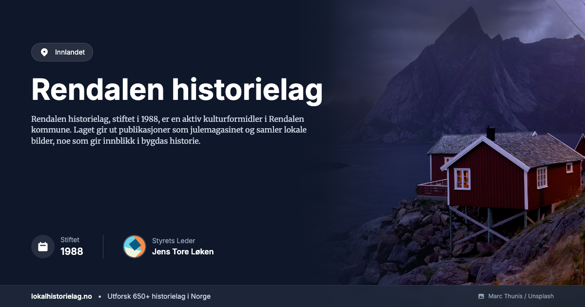 Rendalen historielag i Innlandet | lokalhistorielag.no
