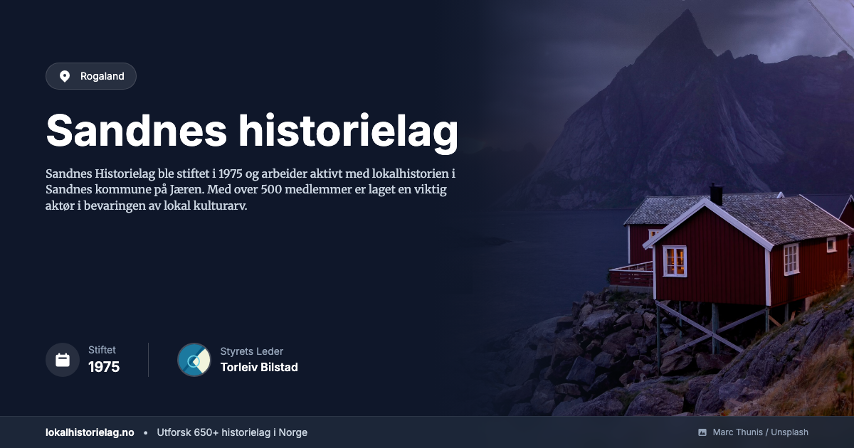 Sandnes historielag i Rogaland | lokalhistorielag.no