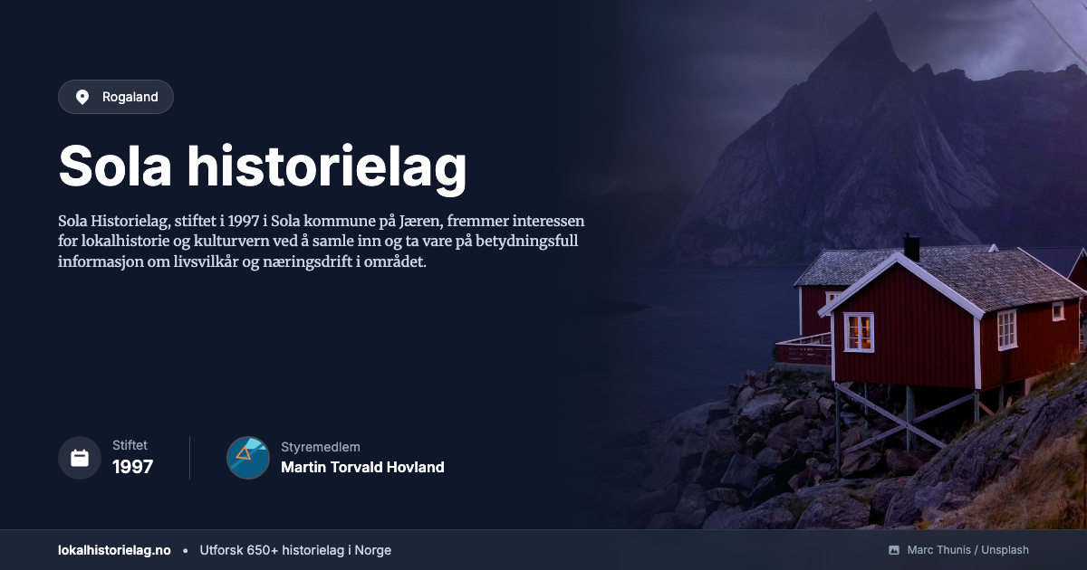 Sola historielag i Rogaland | lokalhistorielag.no