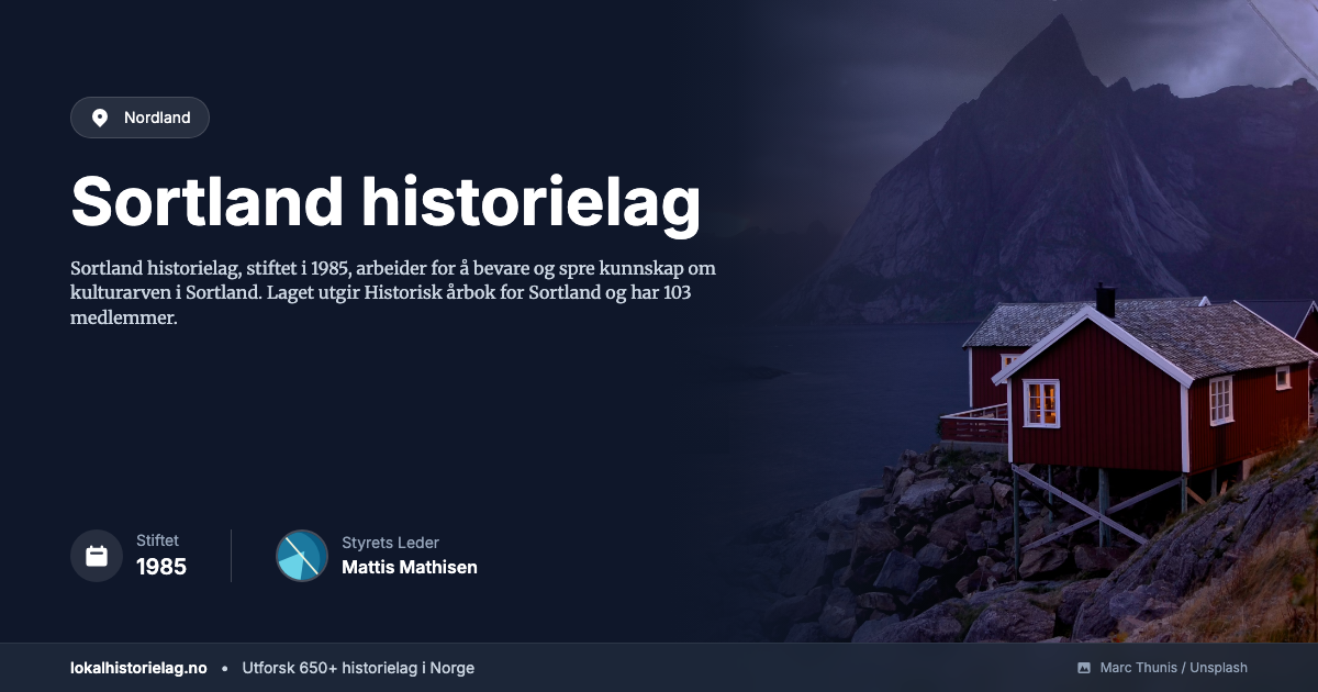 Sortland historielag i Nordland | lokalhistorielag.no