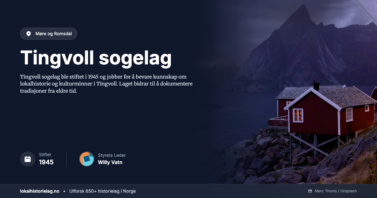 Tingvoll sogelag i Møre og Romsdal | lokalhistorielag.no