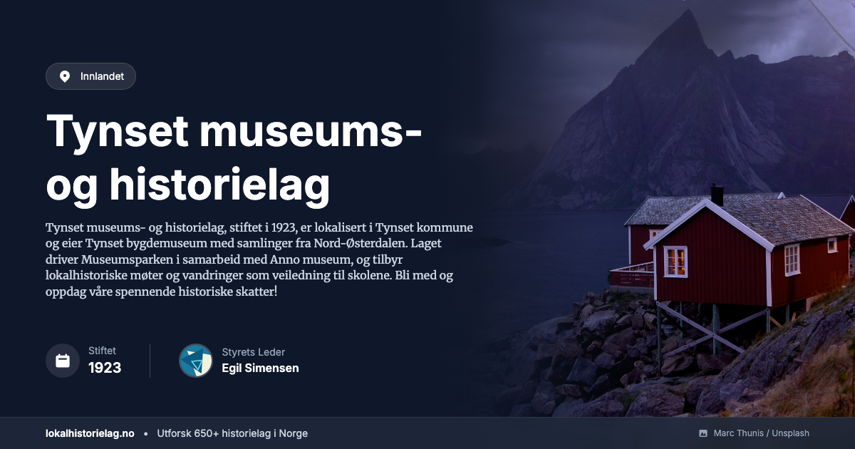 Tynset museums- og historielag i Innlandet | lokalhistorielag.no