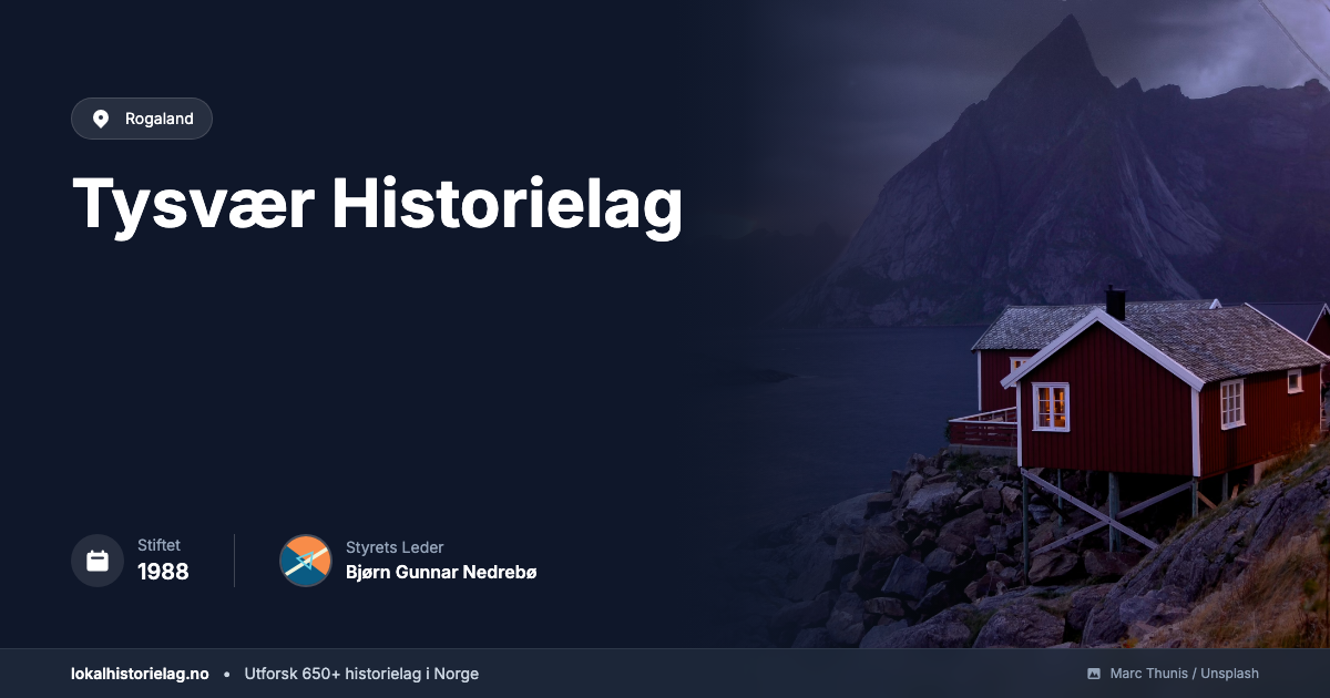 Tysvær Historielag i Rogaland | lokalhistorielag.no