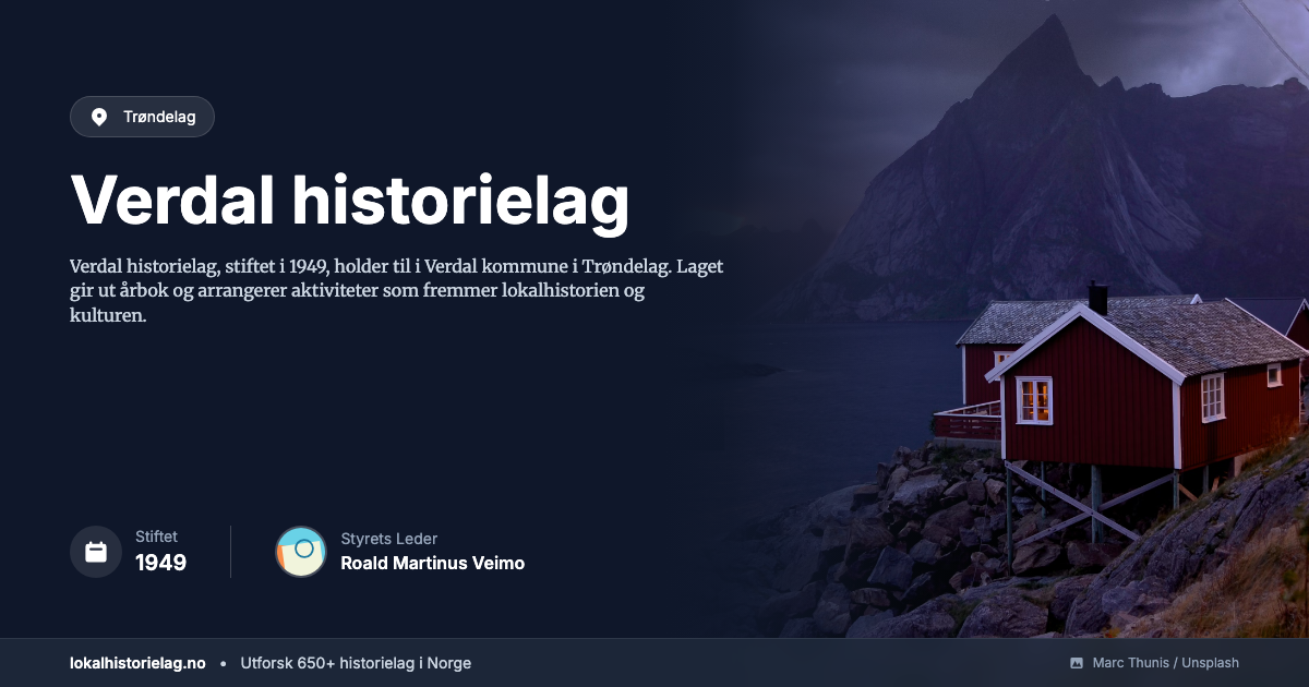 Verdal historielag i Trøndelag | lokalhistorielag.no